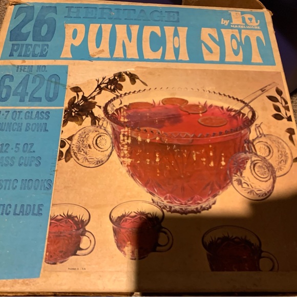Heritage | Kitchen | Vintage Punch Bowl Set Heritage By Hazelware 26 ...